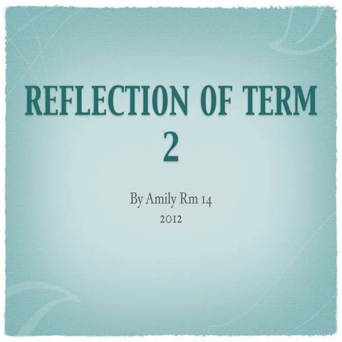 Rm 14 3wc reflection | PPT