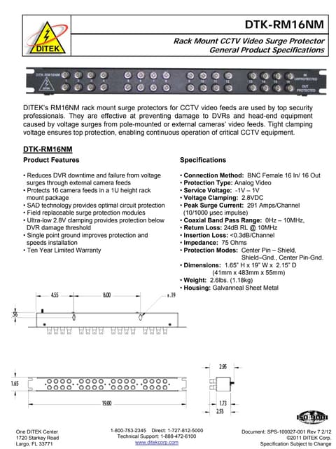 Ditek MB10 Data Sheet | PDF