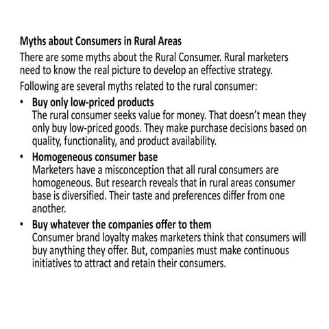 Rural Consumer Behaviour | PPTX