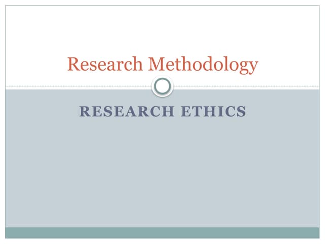 Research and publication ethics | PPTX