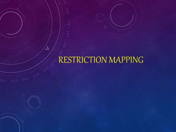 Restriction Mapping | PDF