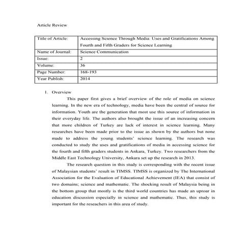 Rm article review | PDF