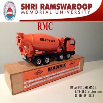 READY MIX CONCRETE (RMC) | PPTX