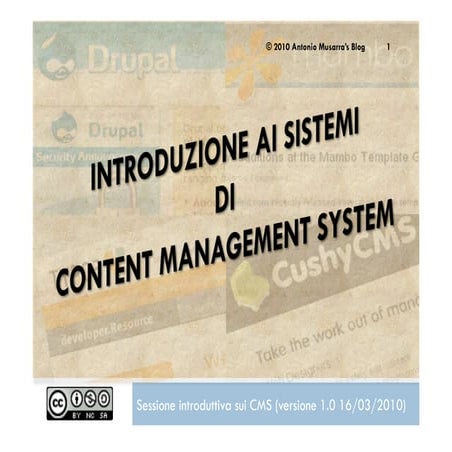 Introduzione ai sistemi di Content Management System (CMS) | PDF