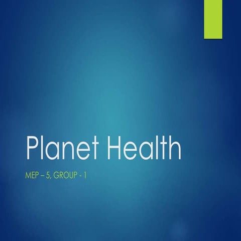 Planet Health - Retail Management | PPT