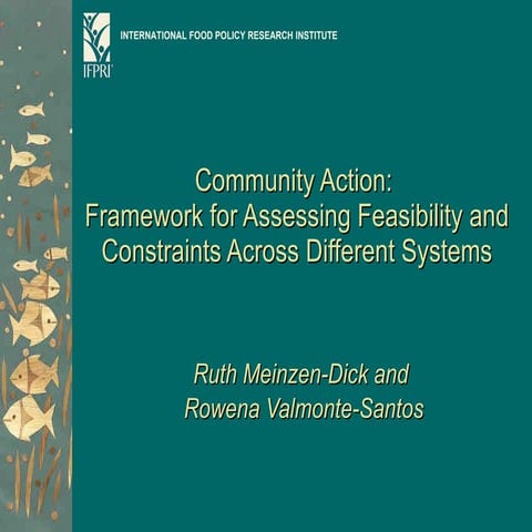 Community Action: Framework for Assessing Feasibility and Constraints ...