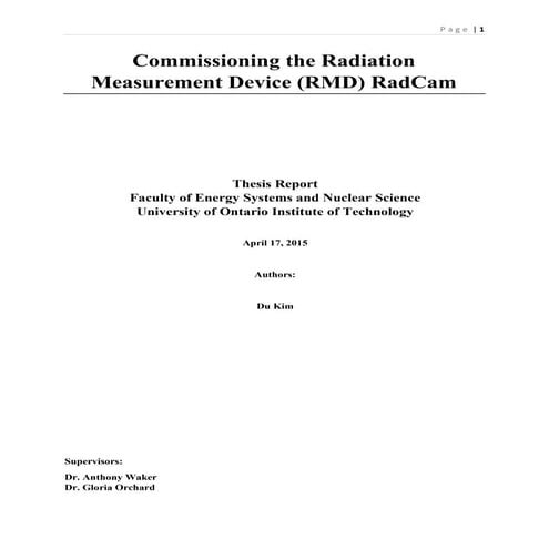 RMD RadCam Thesis Report - [ver.3.0] | PDF