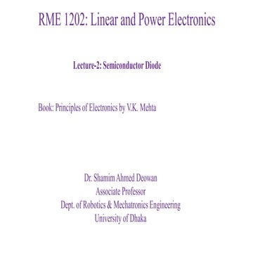 linear and power electronics rme 1202 course | PDF