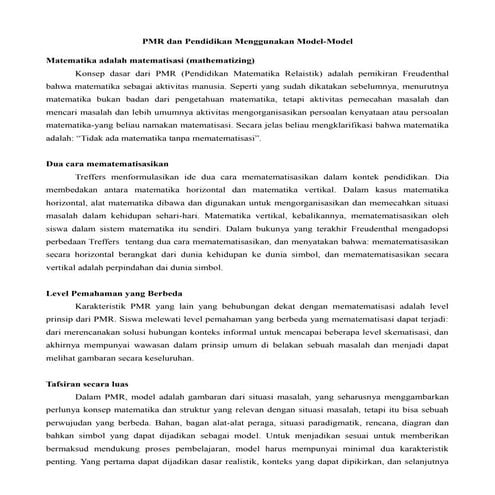 RME and The Didactical Use Of Models | RTF