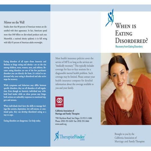 Castlewood eating disorder treatment center brochure