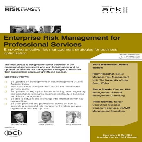 Risk Management For Professional Services | PDF