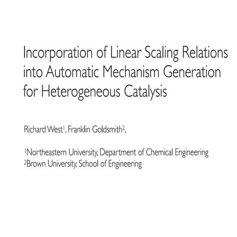 Incorporation of Linear Scaling Relations into Automatic Mechanism ...