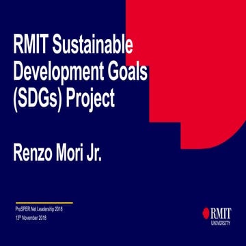RMIT Sustainable Development Goals (SDGs) Project | PDF