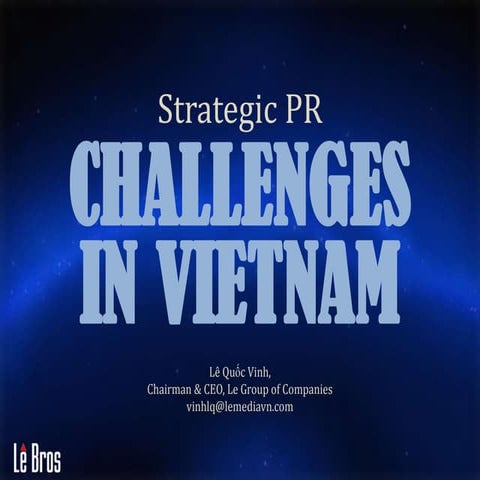 Strategic PR: Challenges in Vietnam | PPTX