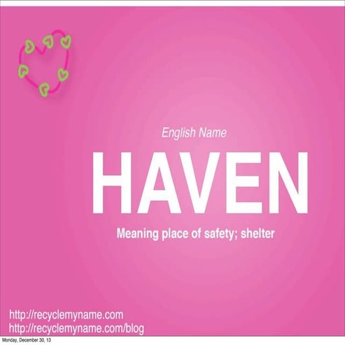 What Does The Name Haven Mean? | PDF