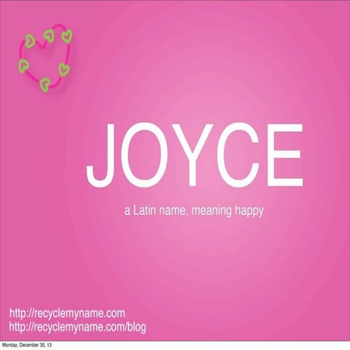 What Does The Name Joyce Mean? | PDF