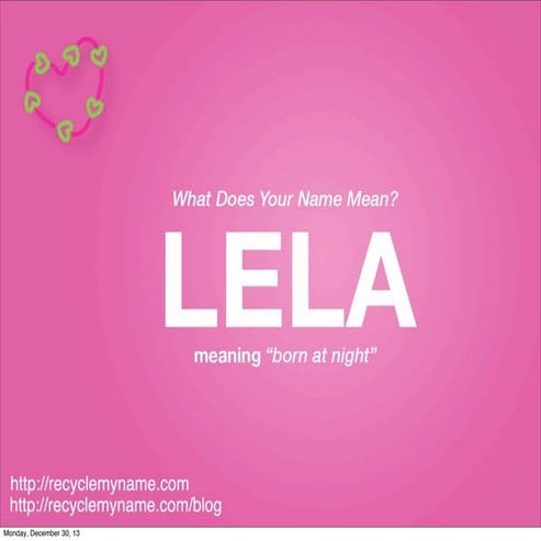 What Does The Name Lela Mean? | PDF