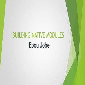 Native Modules Ppt 2912