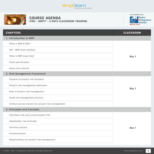 PMI RMP Training Materials Online | PDF