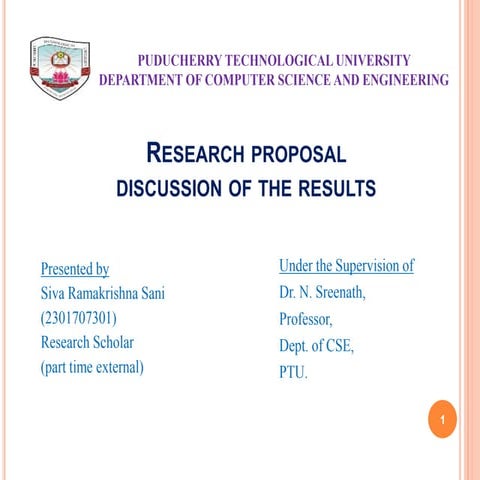 Research Proposal Discussion of the results | PPTX