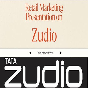 Zudio Retail Marketing Presentation | PPTX