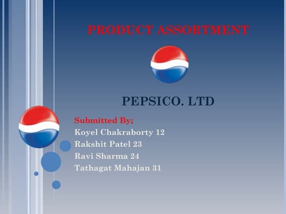Product Line and Depth of Pepsico | PPTX