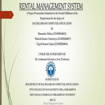RENTAL MANAGEMENT SYSTEM | PPTX