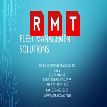 Rmt fleet management | PPTX | Auto Navigation Systems | Auto Technology