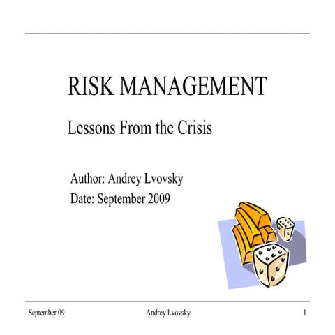 Risk Management Three Lessons | PPT