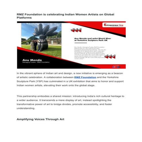 RMZ Foundation is celebrating Indian Women Artists on Global Platforms.pdf