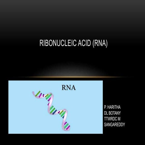 RNA.- a short view into sturcture and function of RNA | PPT