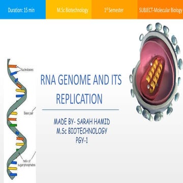 RNA Genome and its replication | PPTX