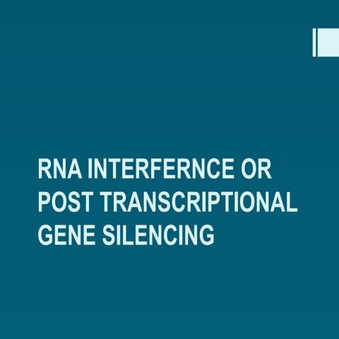 RNA_Interference powerpoint presentation | PPTX