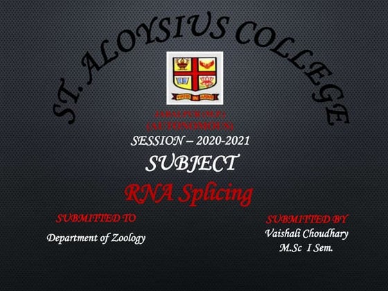 RNA Splicing presentation.pptx