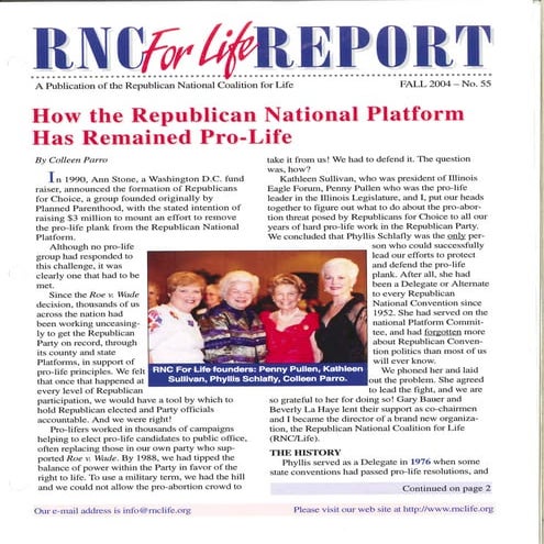 RNC for Life Report | Fall 2004 | PDF