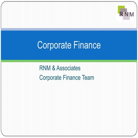 RNM Corporate Finance | PDF