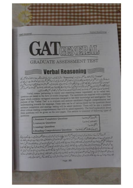 Gat analytical reasoning | PDF | Physics | Science