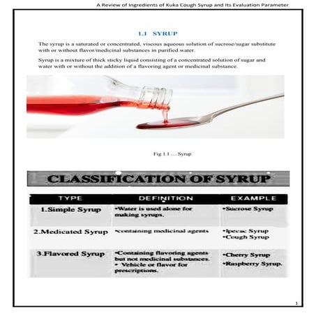 A review of ingredients of Kuka cough syrup | PDF