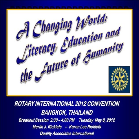 IC12 - A Changing World - Literacy Breakout Session | PPT