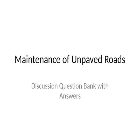Road notes for diploma students for all of them | PPTX