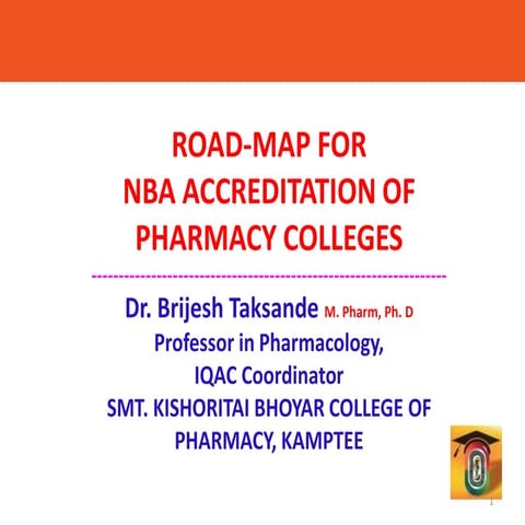 Road-Map for NBA Accreditation of Pharmacy Colleges | PDF