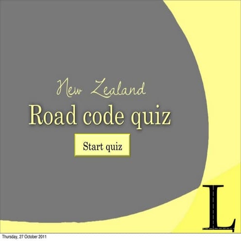 Road code quiz kristy | PDF