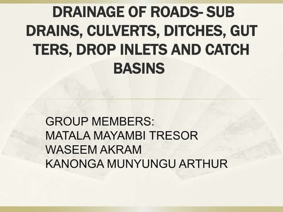 Highway Drainage System | PPTX | Geography | Science