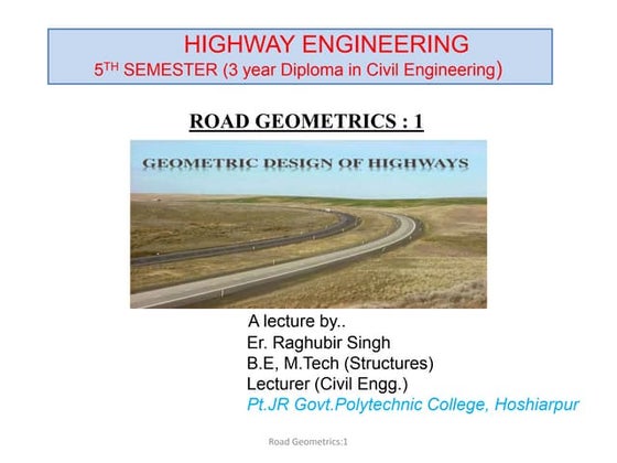 Cross section of road | PPT