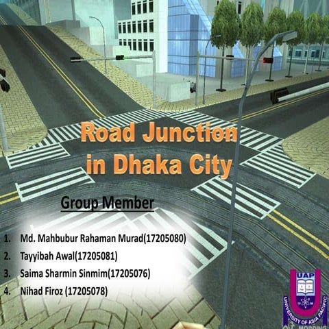 Road junction in dhaka city | PPTX