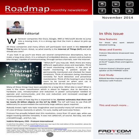 Roadmap - Vehicle tracking and fleet intelligence news - April 2015 | PDF