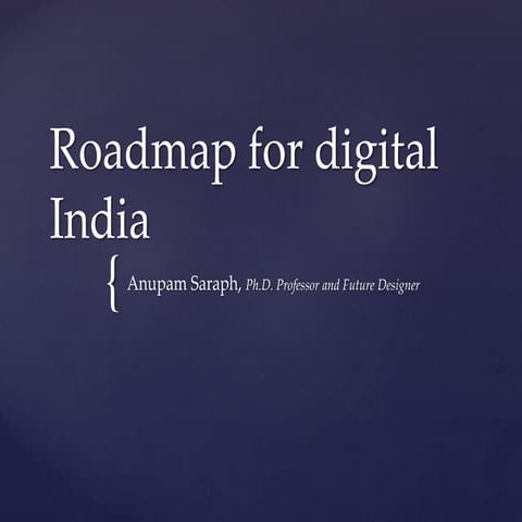 Roadmap for digital India | PPT