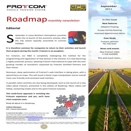 Roadmap monthly newsletter - September 2011 | PDF | Web Development ...