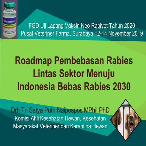 Roadmap Pembebasan Rabies Menuju Indonesia Bebas Rabies 2030 - PUSVETMA ...