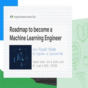 Roadmap to become a machine learning engineer. | PPT